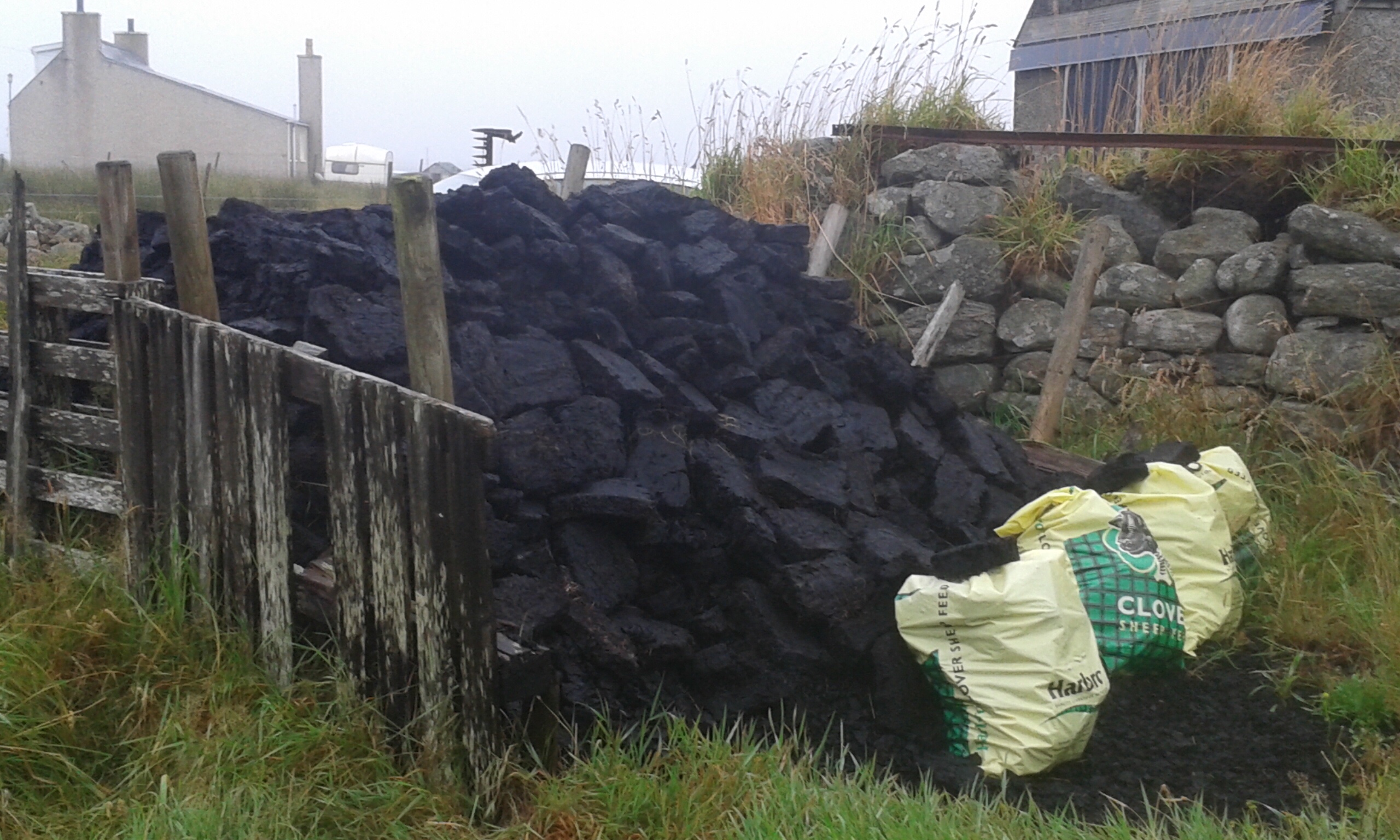 Stacked peat, Borve, Lewis – Robin A Crawford